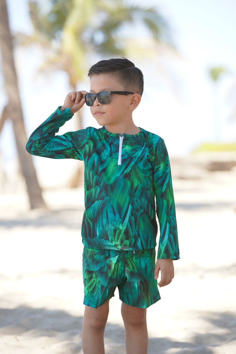 Traje De Baño Niño Short Quetzal Playa Bendita Swimwear